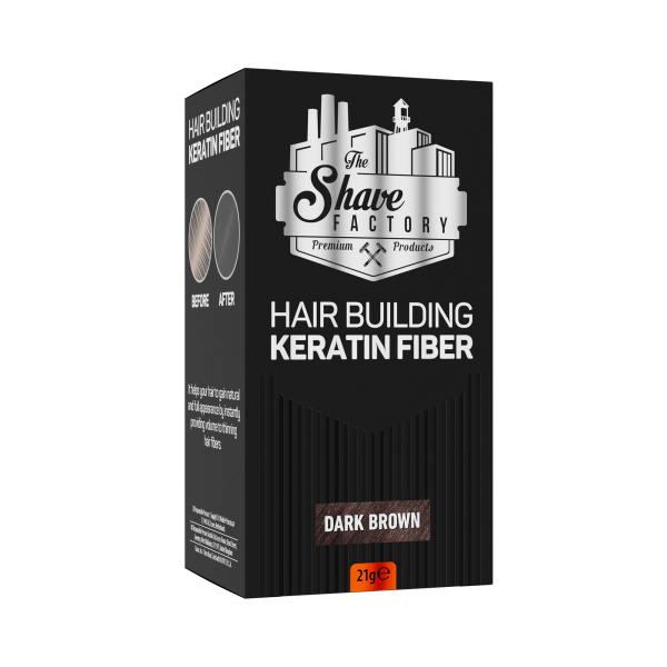 The Shave Factory Hair Building Keratin Fiber 21g Dark Brown - Turkish ...